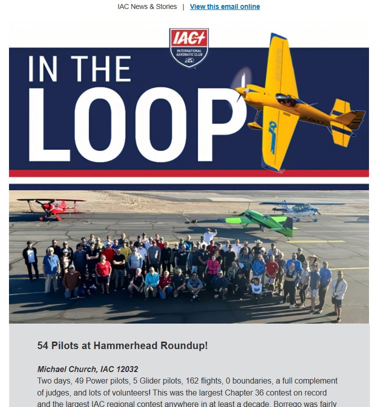 In the Loop | International Aerobatic Club